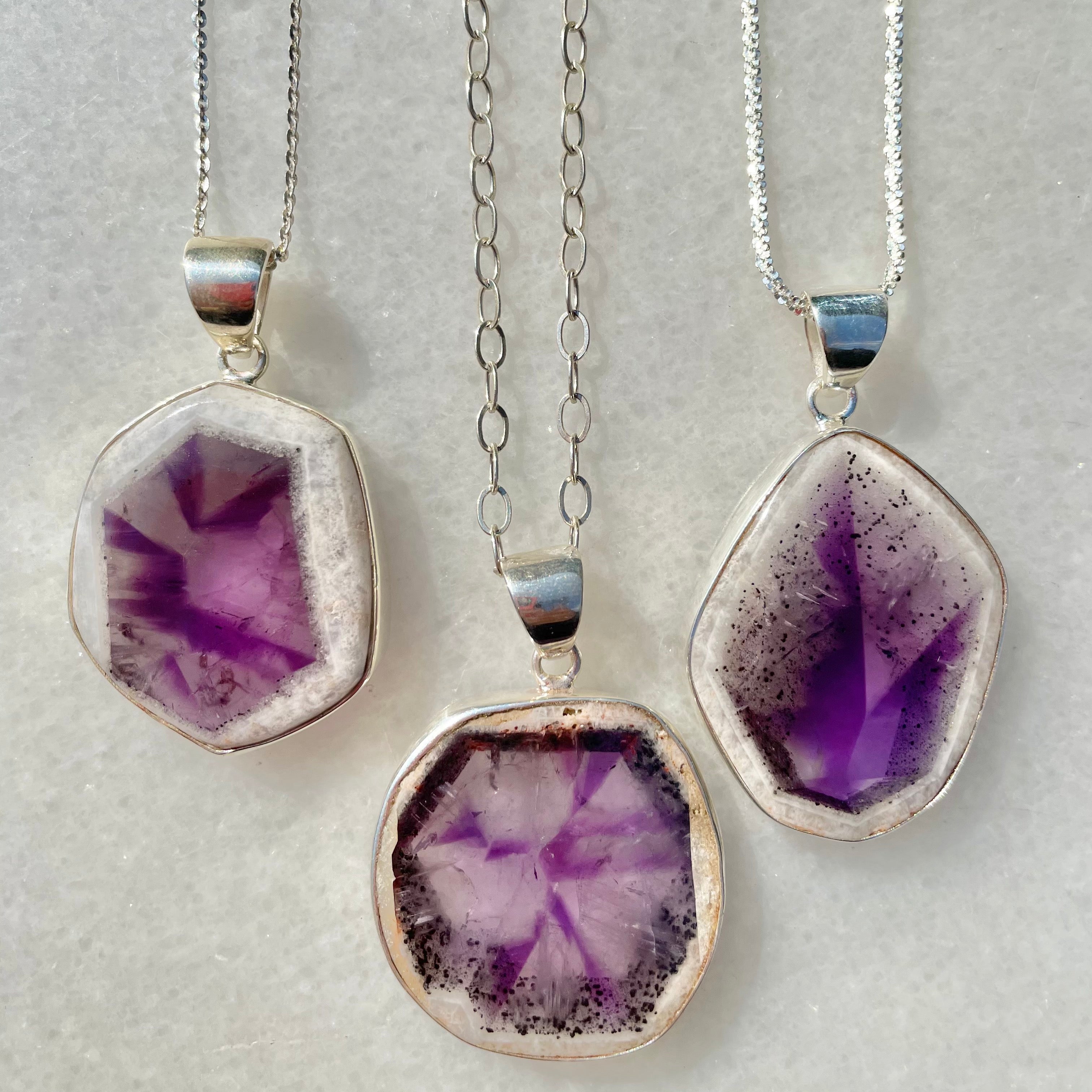 Amethyst geode necklace store