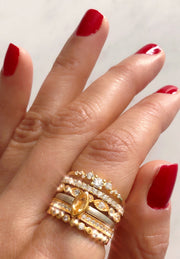 Thin Crystal Infinity Stacker Ring – RKNYC